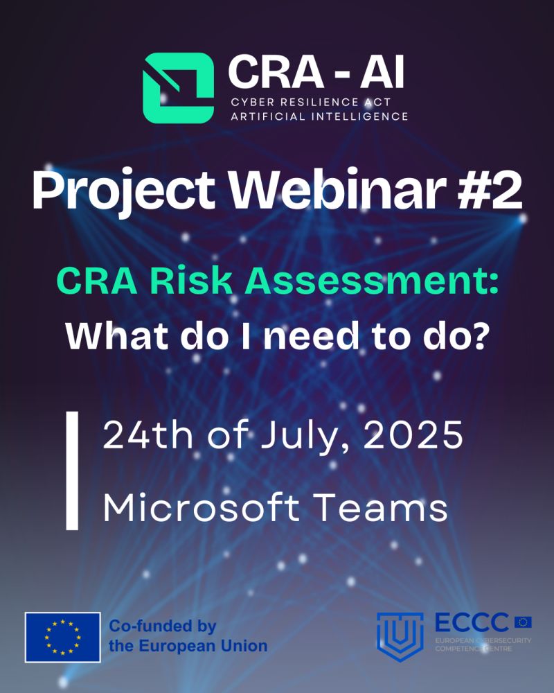 CRA-AI Project, Webinar 2: CRA Risk Assessment: What do I need to do ...